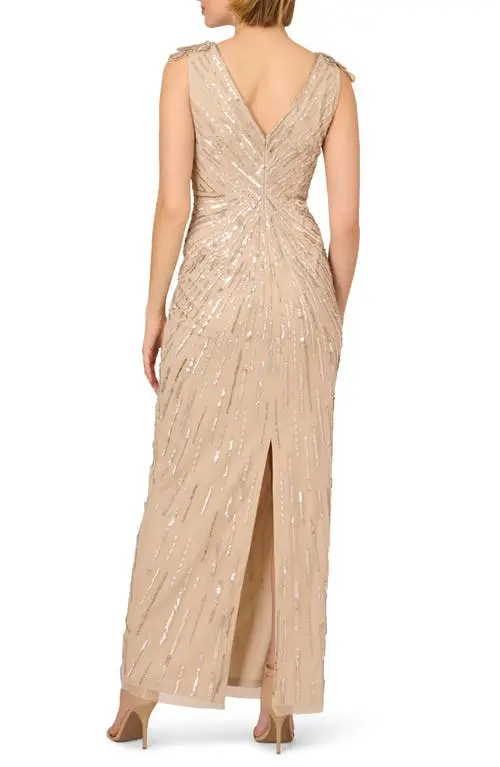 Adrianna Papell Embellished Column Gown