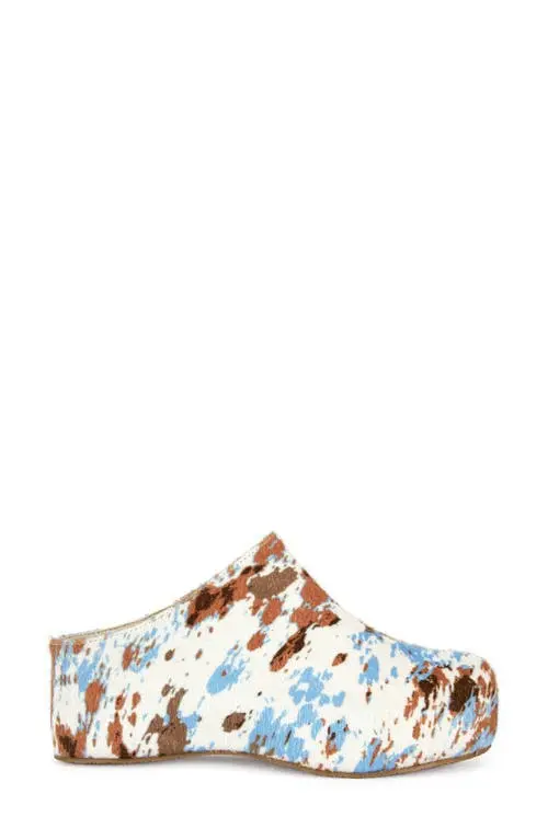 AZALEA WANG Darwin Faux Calf Hair Clog