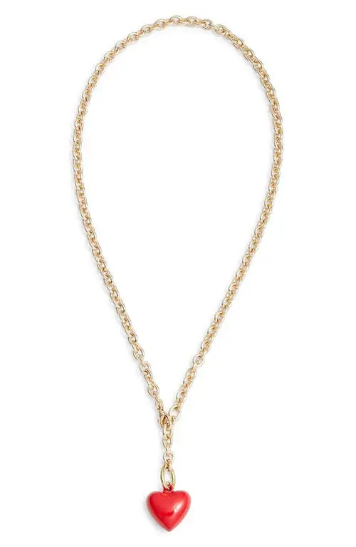 ROXANNE ASSOULIN The Mini Happy Heart Pendant Necklace - Red