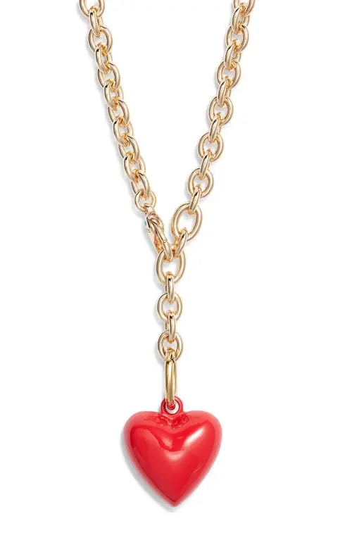 ROXANNE ASSOULIN The Mini Happy Heart Pendant Necklace - Red