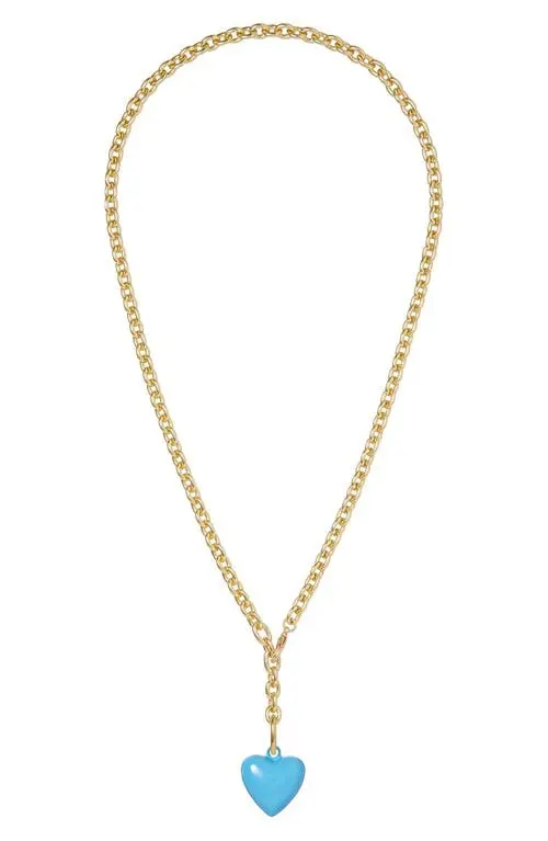 ROXANNE ASSOULIN The Mini Happy Heart Pendant Necklace - Turquoise