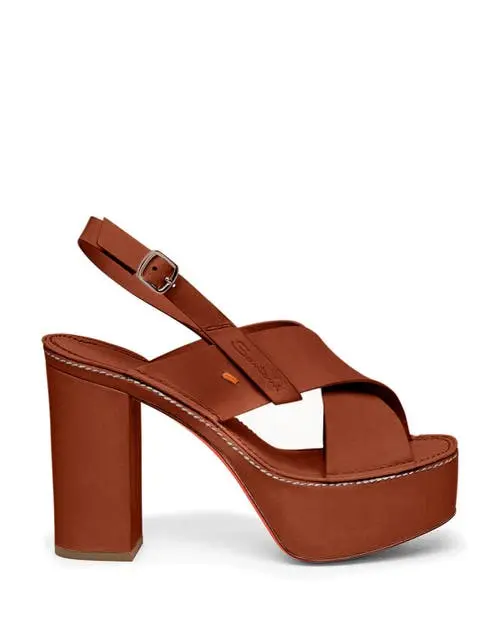 Santoni Leather High-heel Sandal