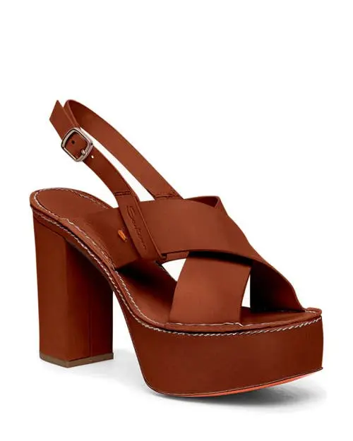 Santoni Leather High-heel Sandal
