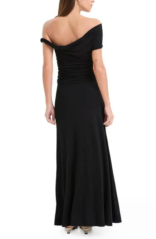 MARCELLA Manon Off-the-shoulder Maxi Dress - Black