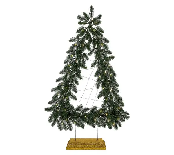 NORTHLIGHT 3' Led Pine Garland Christmas Tree D Coration - One-color