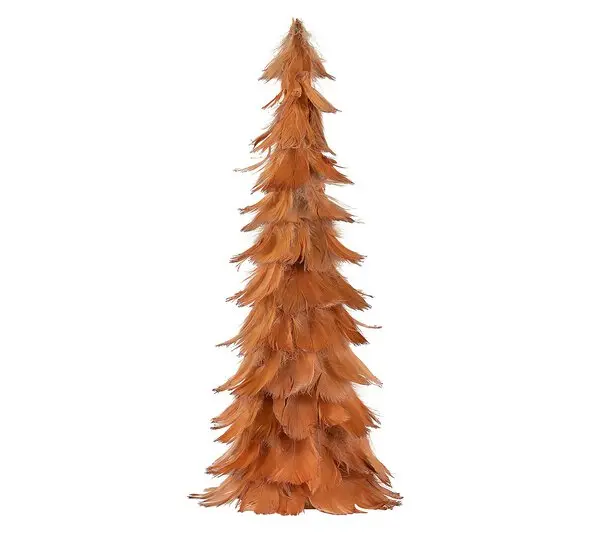 NORTHLIGHT 16' Feather Cone Tree Christmas Deco Ation - One-color