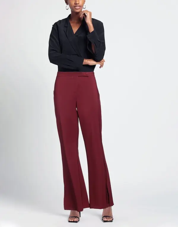 CROCHÈ Flared Twill Pants - Red