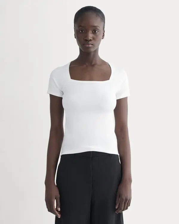 Everlane Form Square-neck Top - White