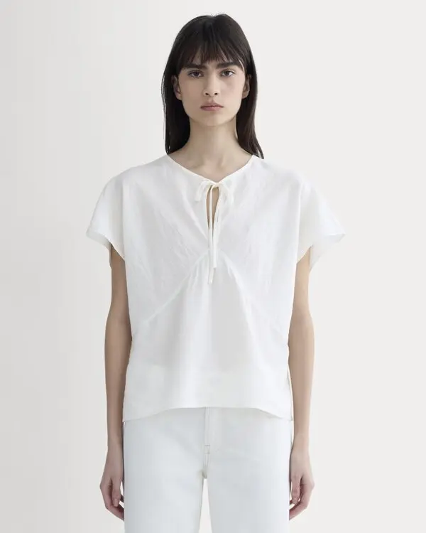 Everlane Keyhole Top - Bone White
