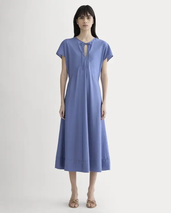 Everlane Keyhole Midi Dress - Blue Dusk