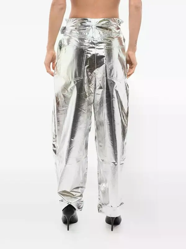 Balmain Pleated High-waisted Tapered Trousers