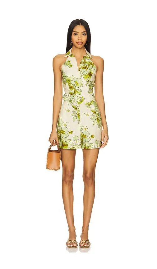 HEVRON Asha Romper - Green Floral