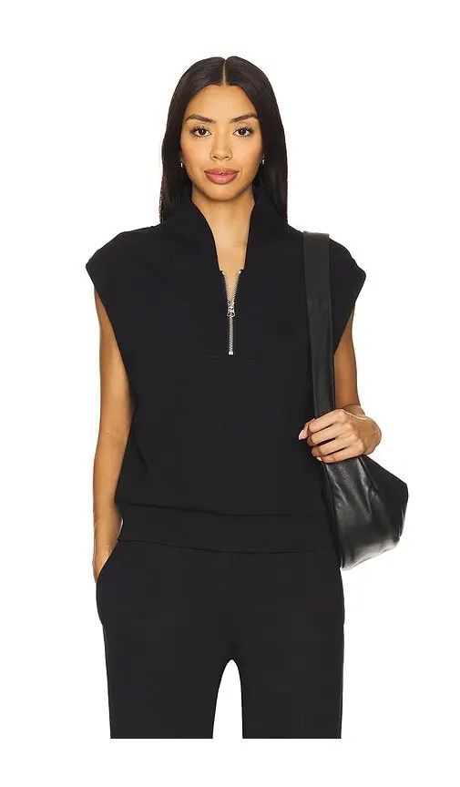 Varley Loretta Half Zip Vest - Black