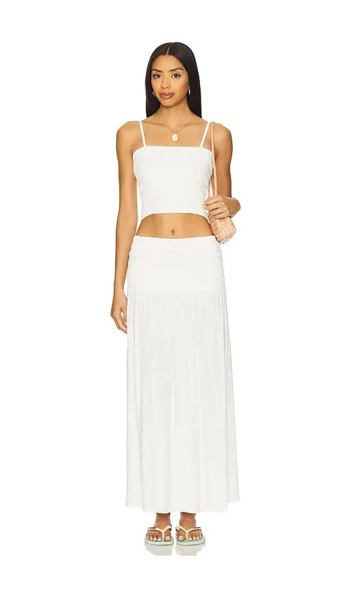 BOBI Smocked Tube Top - White