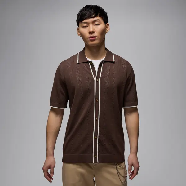 JORDAN Sport Âmenâs Knit Button-down Golf Top