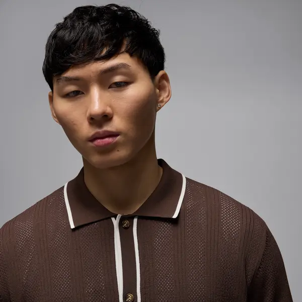 JORDAN Sport Âmenâs Knit Button-down Golf Top
