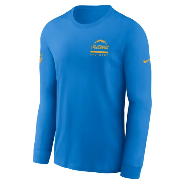Nike Los Angeles Chargers Sideline Team Issue Dri-fit Nfl Long-sleeve T-shirt - Blue