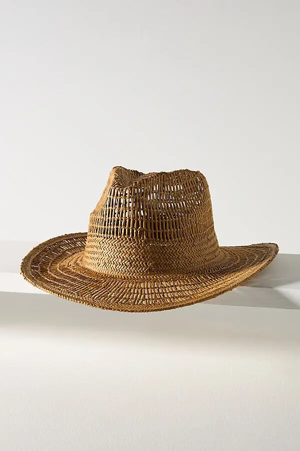Wyeth Open-Weave Straw Rancher In Beige - 17% Off | Editorialist display picture 1