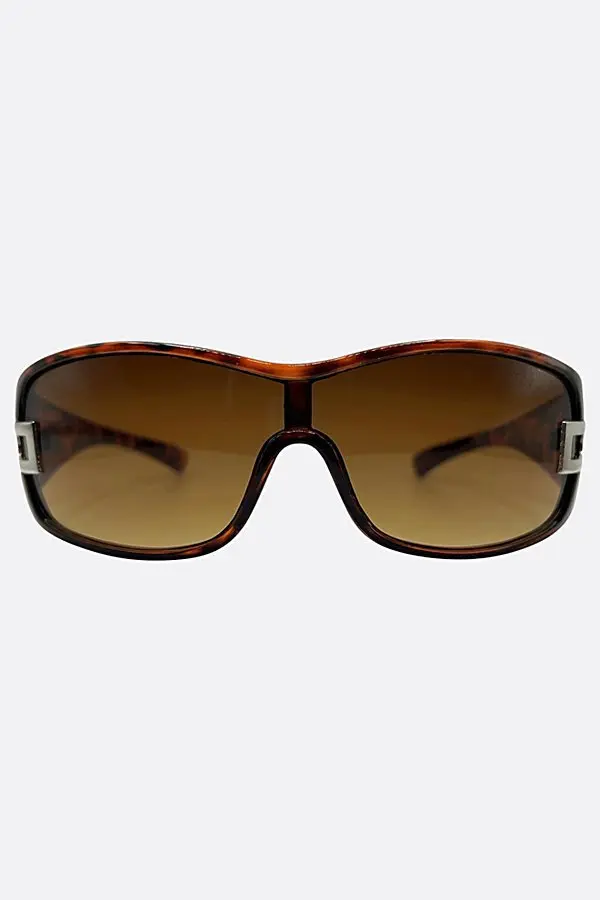 GIANT VINTAGE SUNGLASSES Goodie Sports Shield Sunglasses - Tortoise