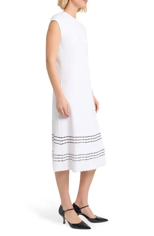 Misook A-line Knit Midi Dress