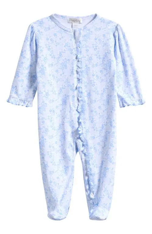 KISSY KISSY Pima Cotton Zip Footie - Light Blue
