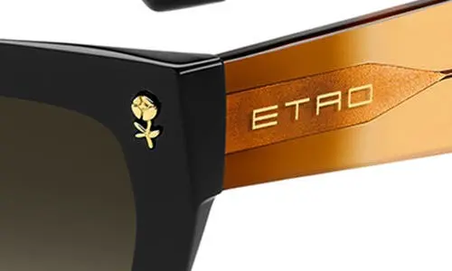 Etro 55mm Gradient Cat Eye Sunglasses - Black/ Brown Sf
