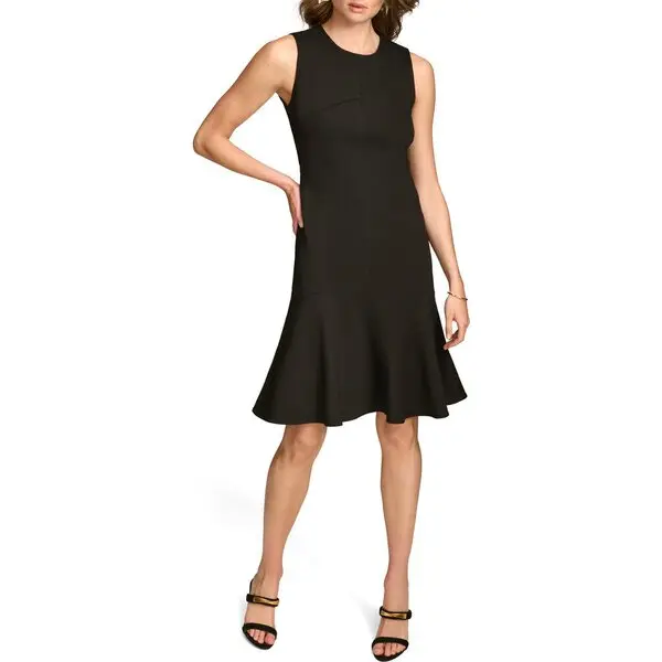 Donna Karan New York Sleeveless Ruffle Hem Dress