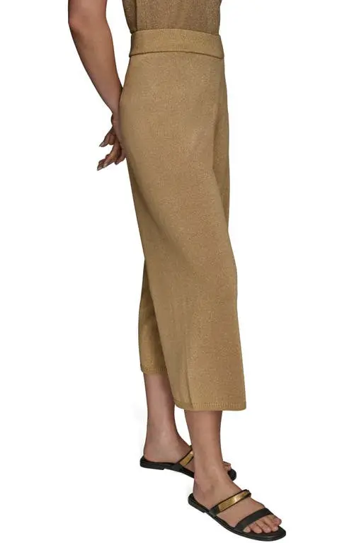 Donna Karan New York Metallic Crop Sweater Pants