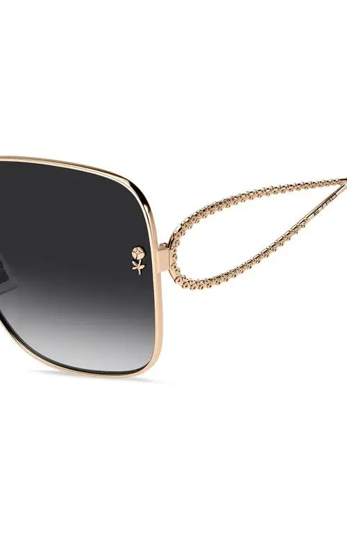 Etro 61mm Square Sunglasses - Rose Gold/ Dark Grey Sf
