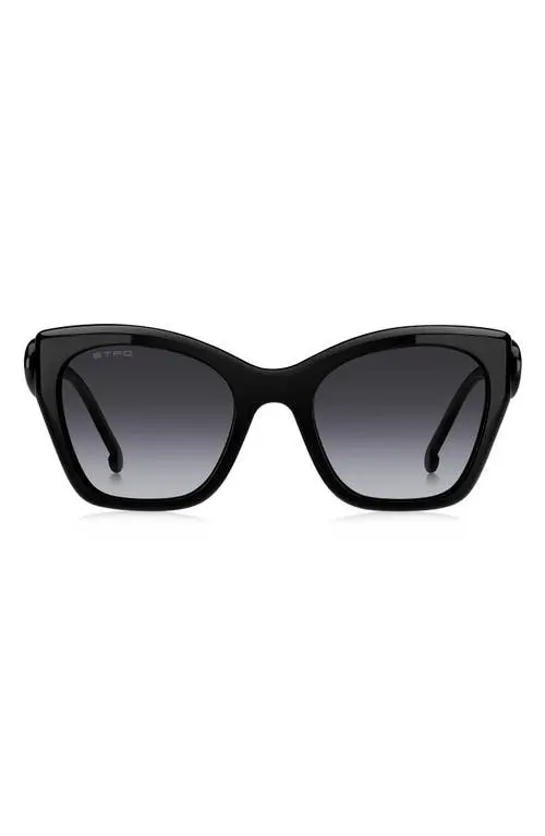 Etro 54mm Gradient Cat Eye Sunglasses - Black/ Dark Grey Sf