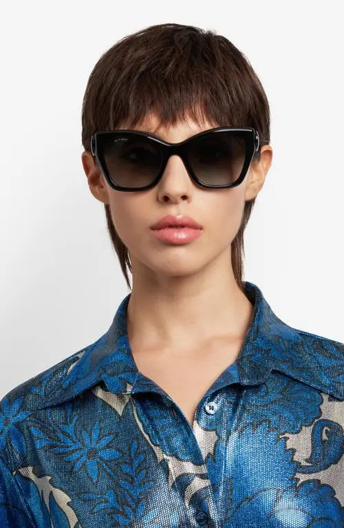 Etro 54mm Gradient Cat Eye Sunglasses - Black/ Dark Grey Sf
