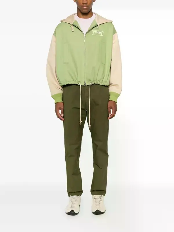 WHITE SAND Tapered Trousers - Green