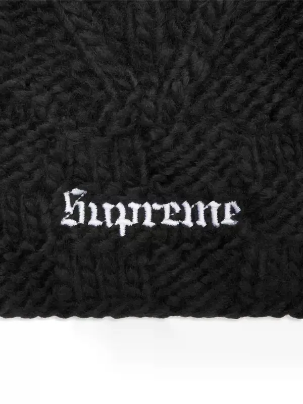 Supreme Block Knit Beanie - Black | Editorialist