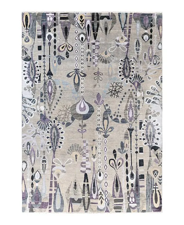 Bloomingdale'S Indian Oak M6264 Area Rug, 9' X 12'7 - Gray