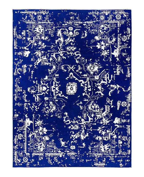 Bloomingdale'S Indian Oak M7412 Area Rug, 9'2 X 12'1 - Navy