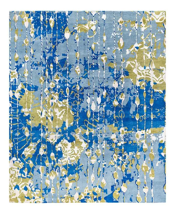 Bloomingdale'S Indo Modern M6274 Area Rug, 8'2 X 9'10 - Blue