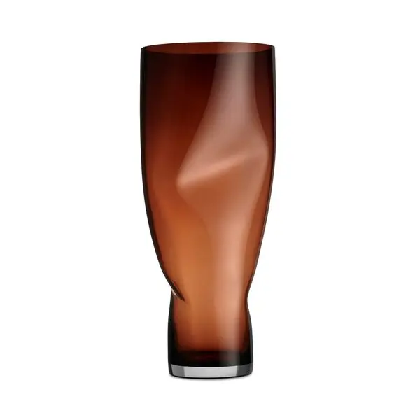 ORREFORS Squeeze Vase Brown, Extra Large - Sunset