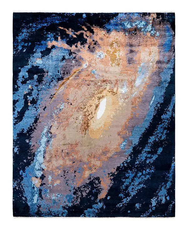 Bloomingdale'S Indian Oak M7112 Area Rug, 8'2 X 10'4 - Navy