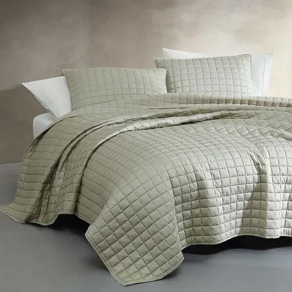 Calvin Klein Reversible Mini Box Quilt Set, Queen - Absinthe Green