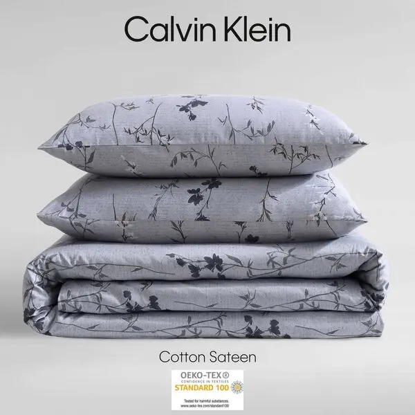 Calvin Klein Wildflower Print Sateen Comforter Set, Queen