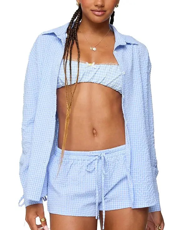 EDIKTED Lira Oversized Gingham Shirt