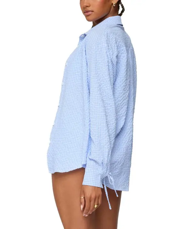 EDIKTED Lira Oversized Gingham Shirt