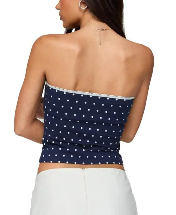EDIKTED Built In Bra Polka Dot Top
