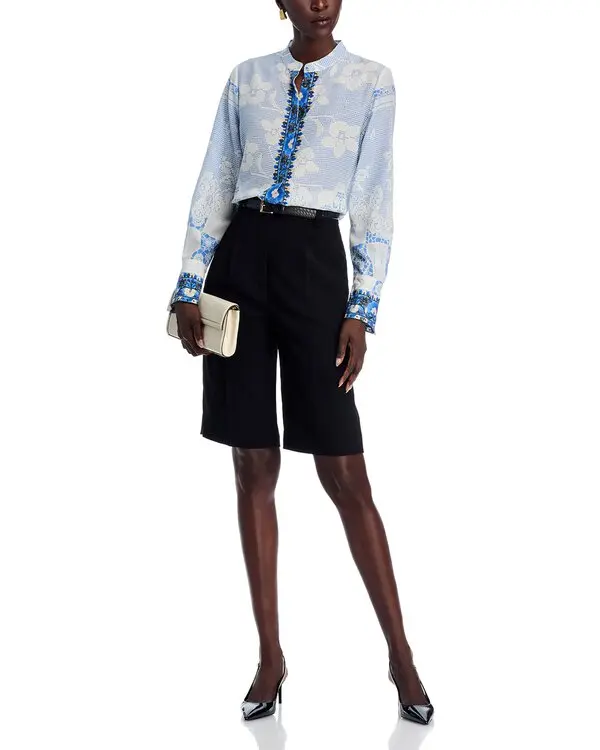 Kobi Halperin Eloise Silk Blouse - Sky Blue Multi