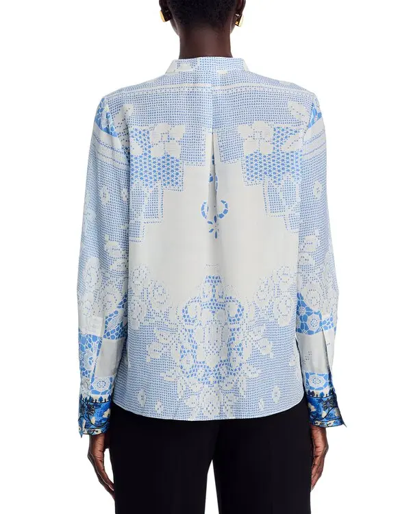 Kobi Halperin Eloise Silk Blouse - Sky Blue Multi