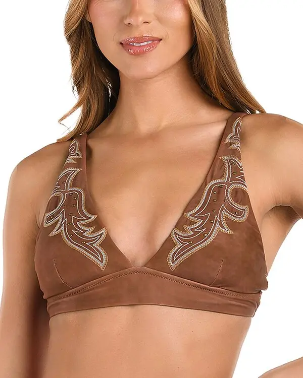 L'Agence Lexie Bolero Bikini Top - Bronze