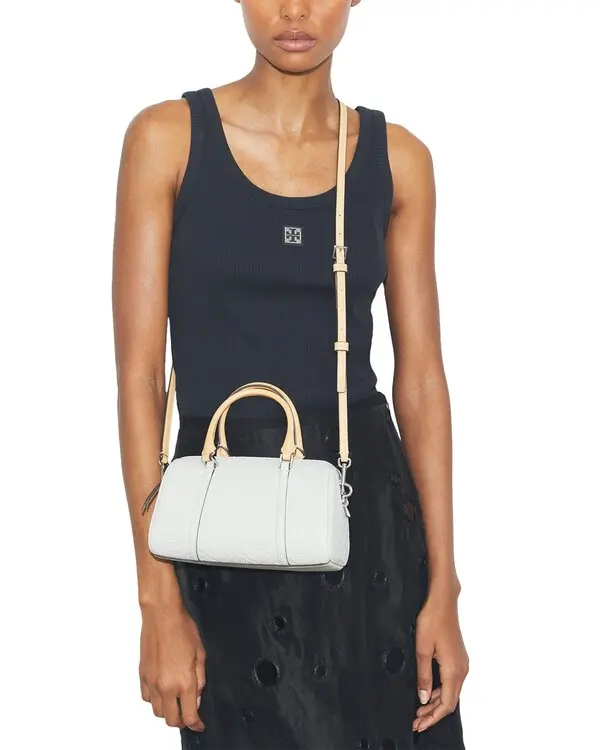 Tory Burch T Monogram Embossed Leather Satchel