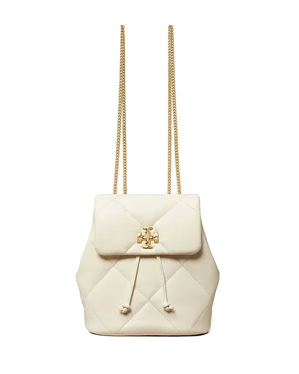 Tory Burch Mini Kira Diamond Quilt Backpack - Warm White