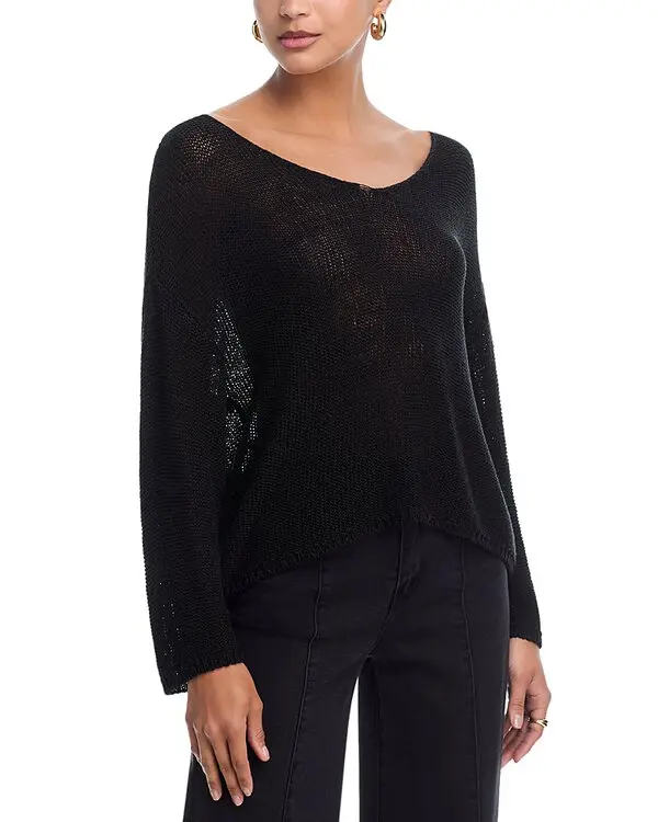 L'Agence Ethan V-neck Sweater - Black