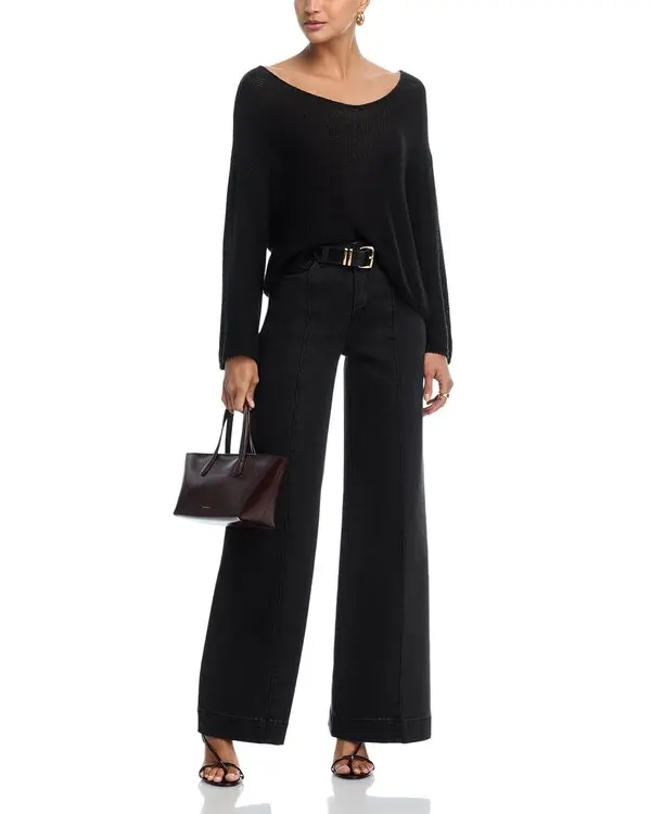 L'Agence Ethan V-neck Sweater - Black